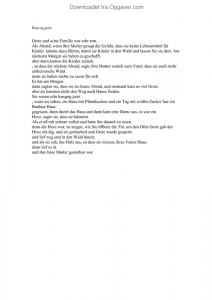 referat af Hans og grete - Tysk - Opgaver.com