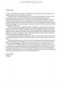 Dear amy - Engelsk - Opgaver.com