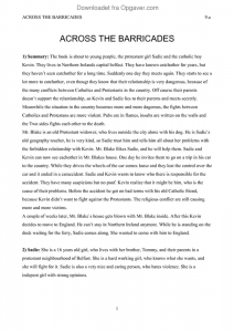 Across the barricades - Engelsk - Opgaver.com