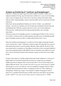 analyse og fortolkning af jomfruen og dværgekongen - Dansk - Opgaver.com