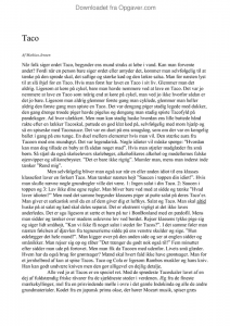 Essay om Taco - Dansk - Opgaver.com