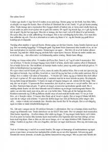 Det sidste farvel - Dansk - Opgaver.com