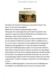 Barnemordet - Billedkunst - Opgaver.com