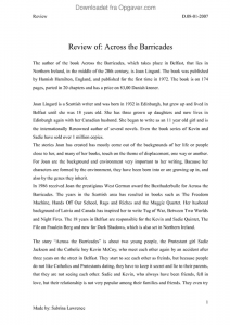 across the barricades - Engelsk - Opgaver.com