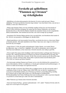 Flammen og Citronen fiktion og fakta - Dansk - Opgaver.com