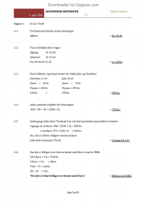 aflevering - Matematik - Opgaver.com