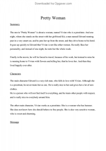 pretty woman - Engelsk - Opgaver.com