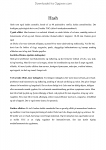 stoffer - hash - Biologi - Opgaver.com