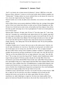 Johannes V. Jensen: Cecil - Dansk - Opgaver.com