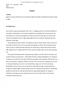 Intet - Dansk - Opgaver.com