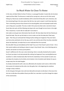 So Much Water So Close To Home - Engelsk - Opgaver.com