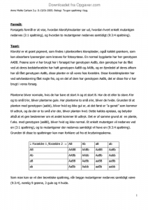 To-gen spaltning i byg - Biologi - Opgaver.com