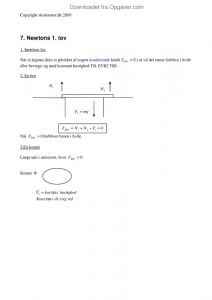 Alt om Newtons Love - Fysik - Opgaver.com