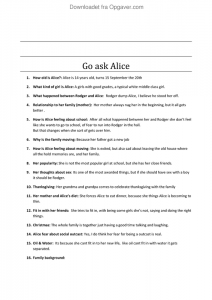Go ask Alice - Engelsk - Opgaver.com