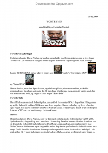 Sorte svin af David Nielsen - Dansk - Opgaver.com