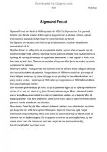 Sigmund Freud - Psykologi - Opgaver.com