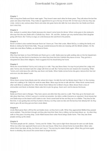 sumary of the chapteres of across the barricades - Engelsk - Opgaver.com