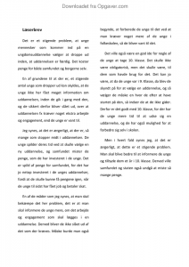 Læserbrev - Dansk - Opgaver.com