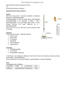 kolorimetrisk titrering af ethansyre - Kemi - Opgaver.com