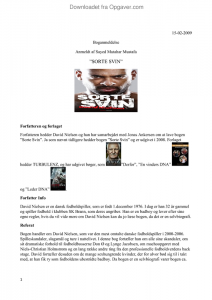 David Nielsen Sorte svin - Dansk - Opgaver.com