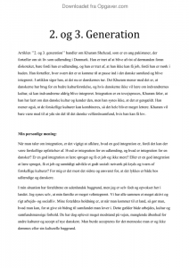 2. og 3. generation - Dansk - Opgaver.com
