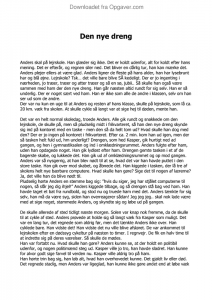 den nye dreng - Dansk - Opgaver.com