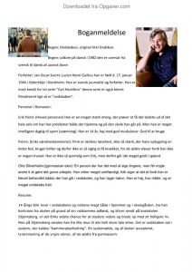 barndommens gade - Dansk - Opgaver.com