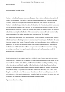 Across the barricades - Engelsk - Opgaver.com