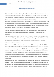 crossing borderlines - Dansk - Opgaver.com