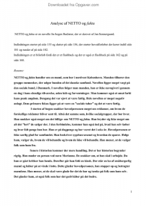 Analyse af Netto og fakta - Dansk - Opgaver.com