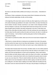 Killing Lizards - Engelsk - Opgaver.com