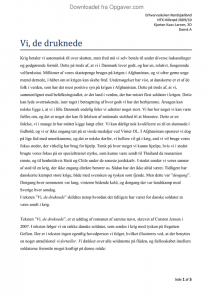 vi, de druknede - analyse og fortolkning - Dansk - Opgaver.com