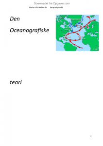 oceanografi - Geografi - Opgaver.com