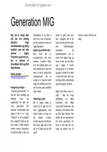 Generation mig - Dansk - Opgaver.com