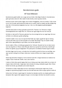 barndommens gade - Dansk - Opgaver.com