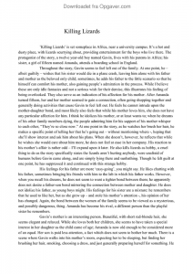 Killing Lizards - Engelsk - Opgaver.com
