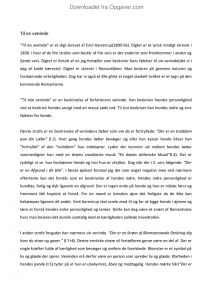 Til en veninde af Emil Aarestrup - Dansk - Opgaver.com