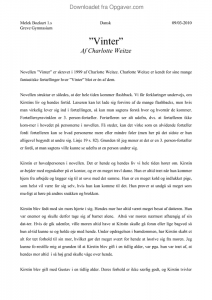 Vinter - Dansk - Opgaver.com
