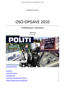 OSO - opgave om Politiet - Dansk - Opgaver.com