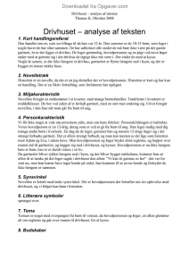 Drivhuset - analyse - Dansk - Opgaver.com