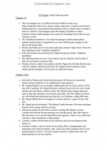 The Pigman - Study Guide - Engelsk - Opgaver.com