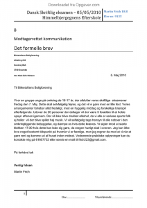 Modtagerrettet kommunikation Det formelle brev - Dansk - Opgaver.com