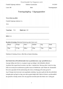 Træningsprojekt - Idræt - Opgaver.com