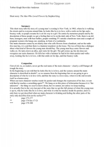 The Man Who Loved Flowers by Stephen King - Engelsk - Opgaver.com