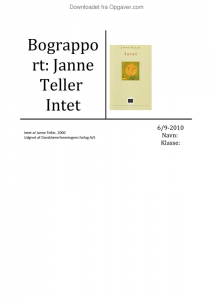 Intet - Dansk - Opgaver.com