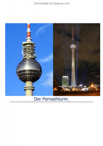 Der Fernsehturm. Noter. - Tysk - Opgaver.com