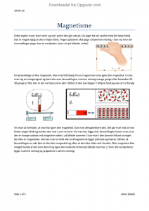 magnetisme - Fysik/Kemi - Opgaver.com
