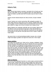 Adams fest opgaver. - Dansk - Opgaver.com
