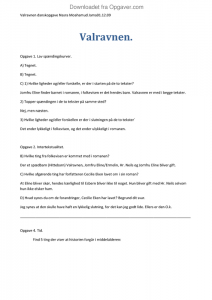 Valravnen analyse - Dansk - Opgaver.com