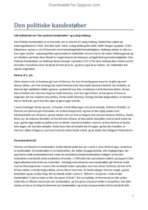 Analyse og fortolkning af den politiske kandestøber - Dansk - Opgaver.com
